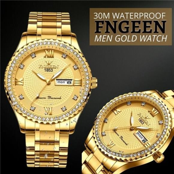 Accessories | Gold Watch For Men Relojes De Hombre Stainless Steel ...